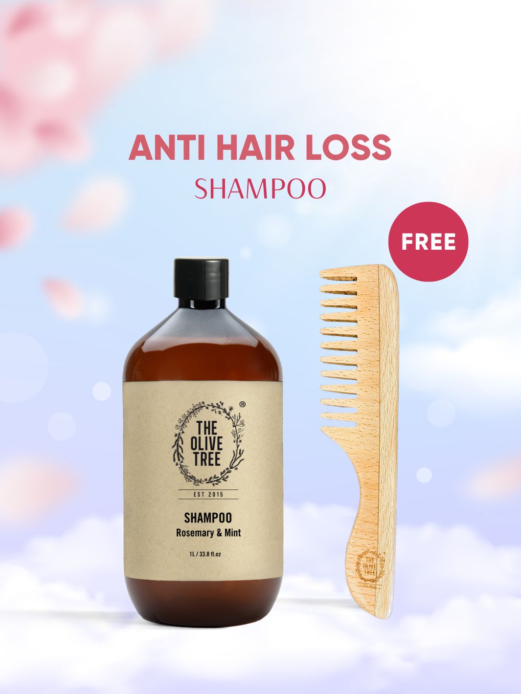 The Olive Tree Natural Hair Care Sulphate Free Hair Loss Oily Scalp